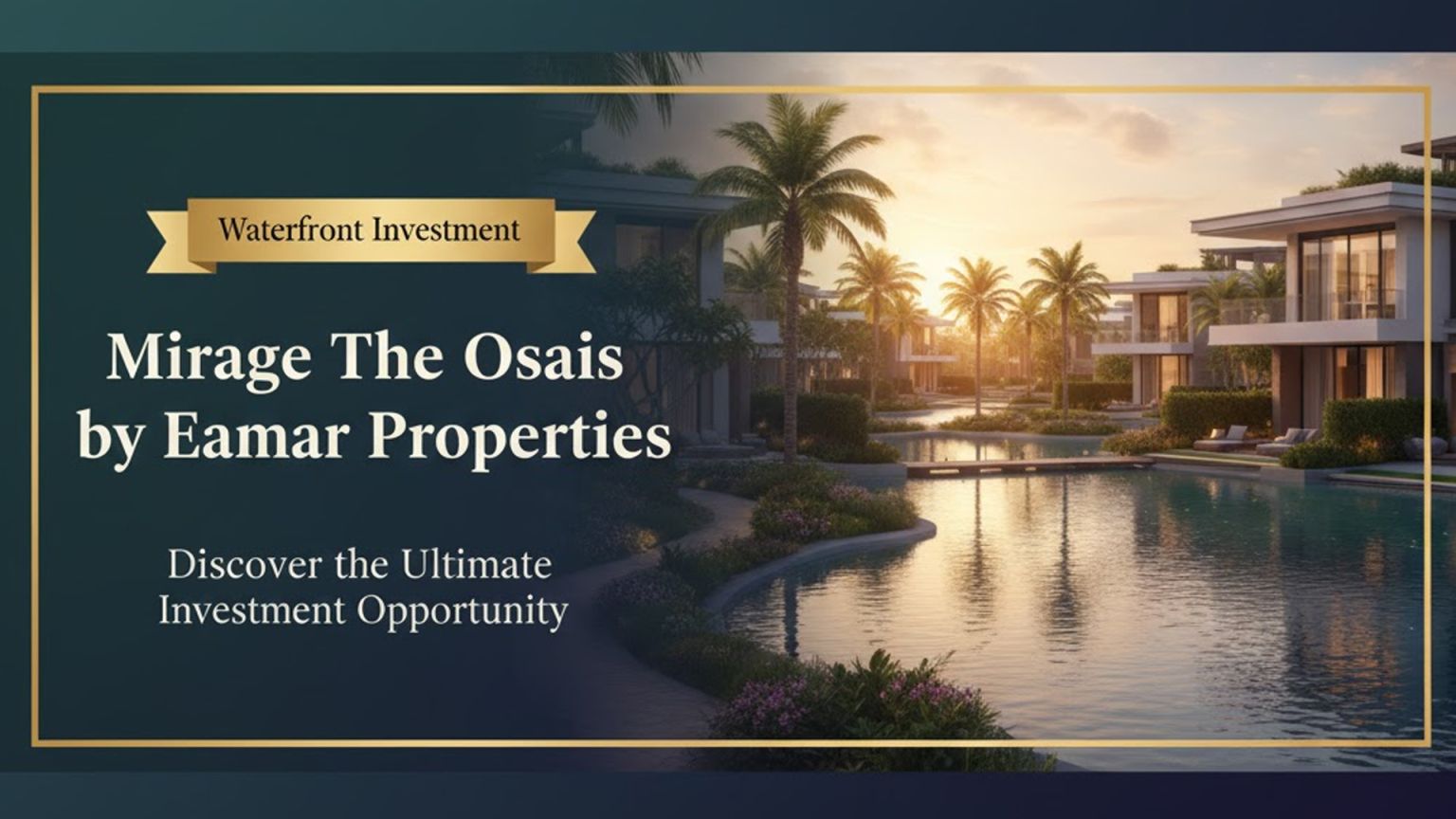 Mirage The Oasis by Emaar | Premium Waterfront Villas for UK Investors ...